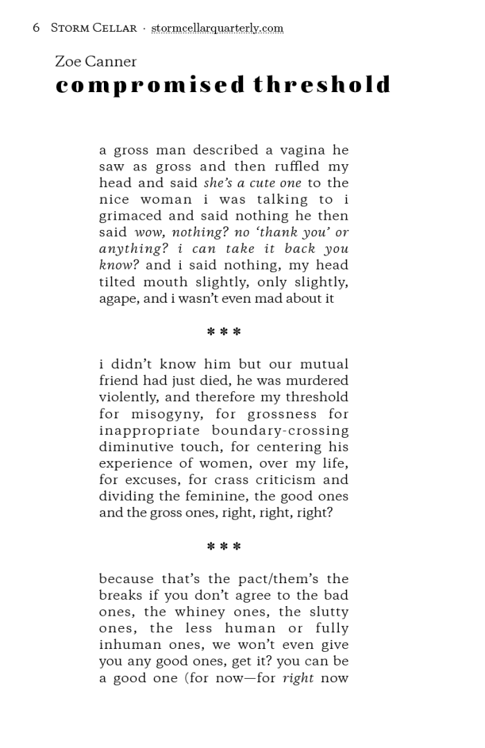 Zoe Canner: c o m p r o m i s e d t h r e s h o l d